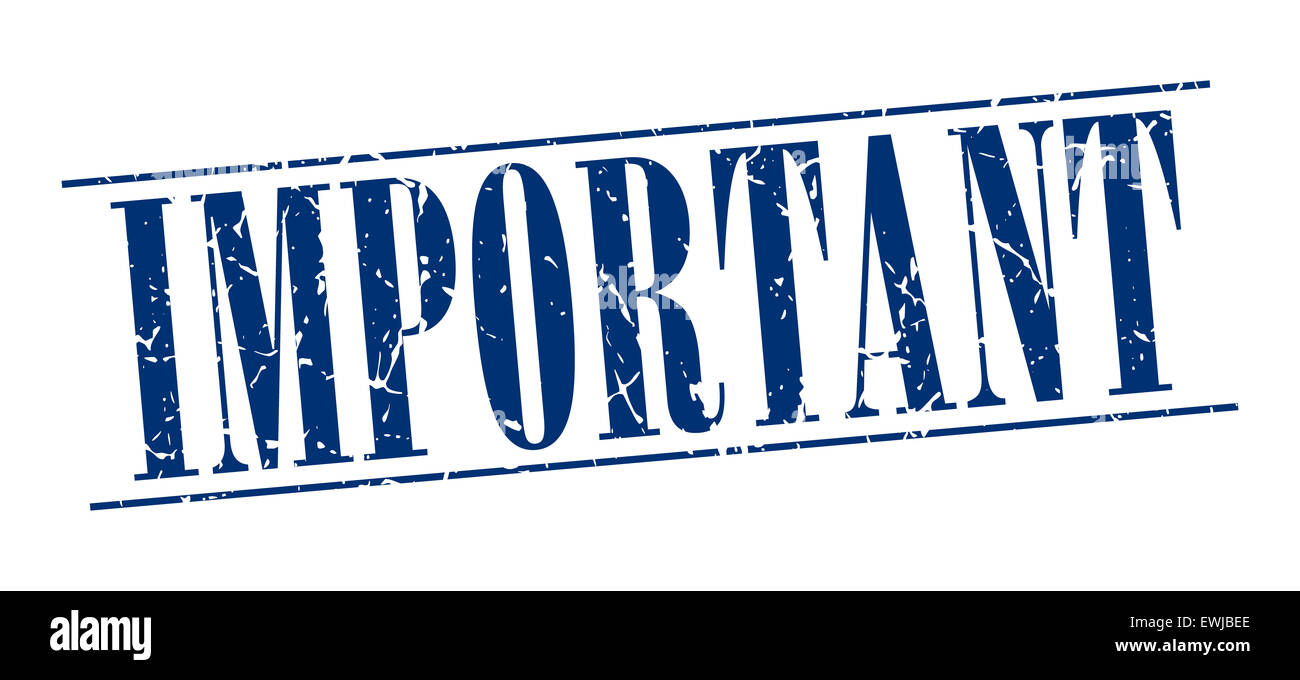 important blue grunge vintage stamp isolated on white background Stock ...