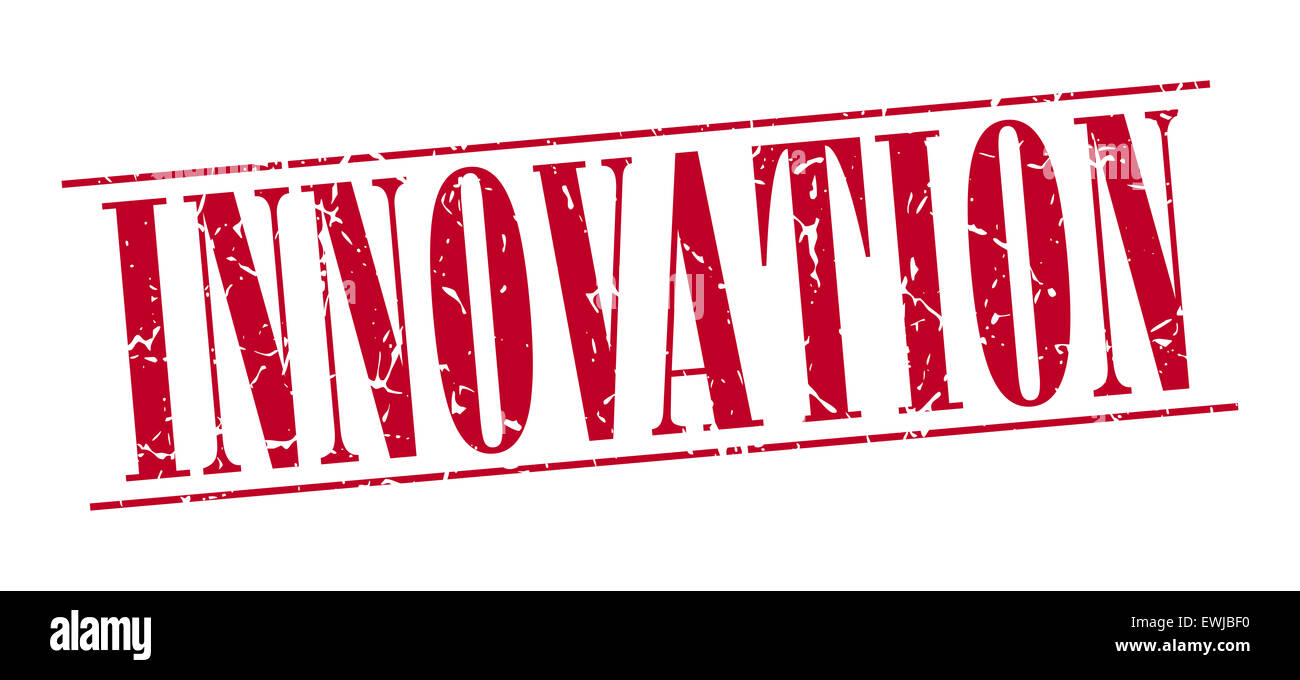 innovation red grunge vintage stamp isolated on white background Stock ...
