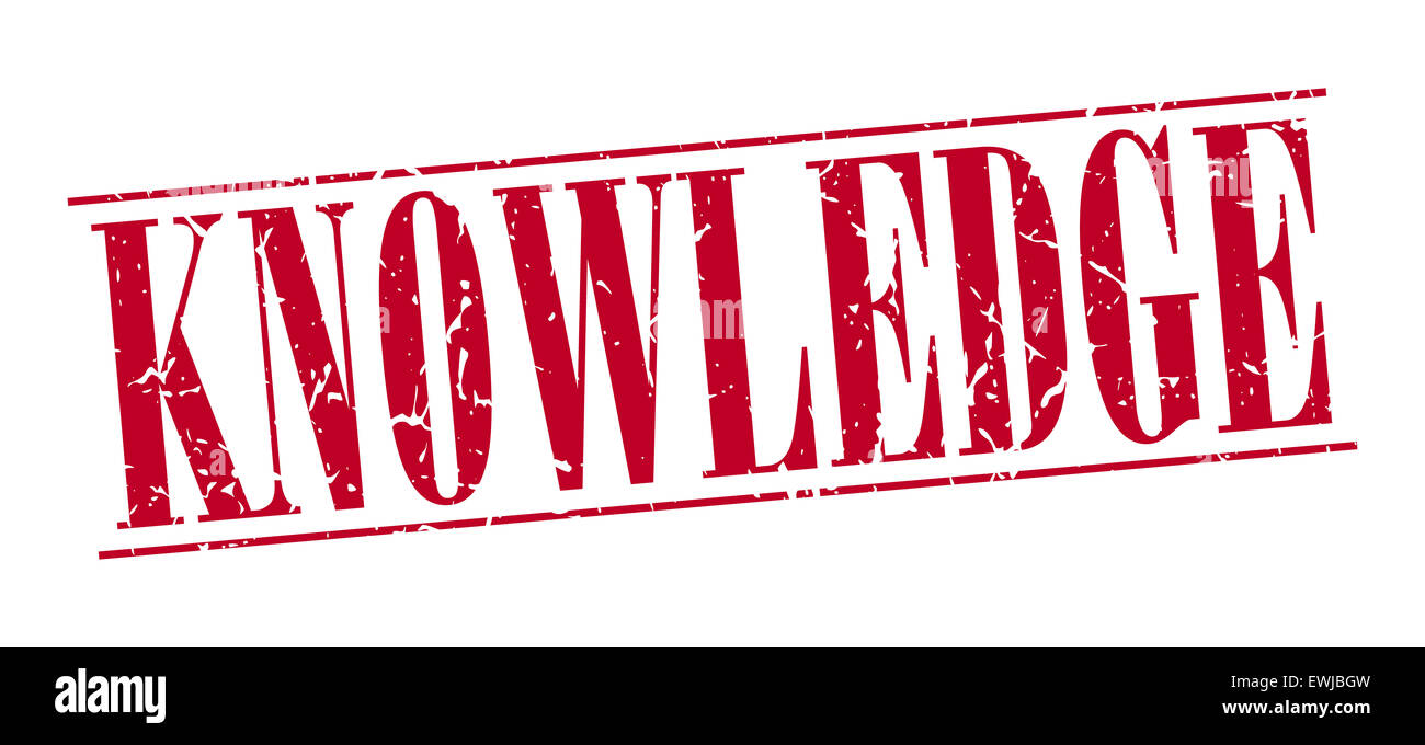 knowledge red grunge vintage stamp isolated on white background Stock ...
