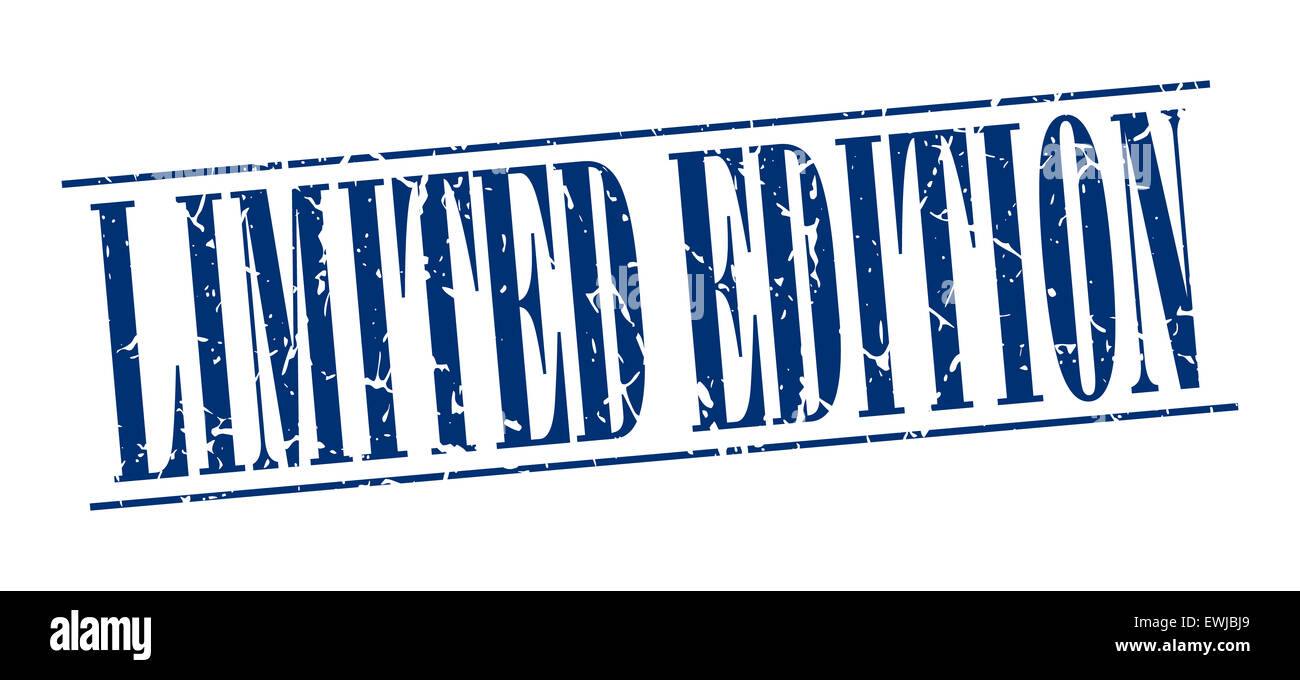 limited edition blue grunge vintage stamp isolated on white background ...