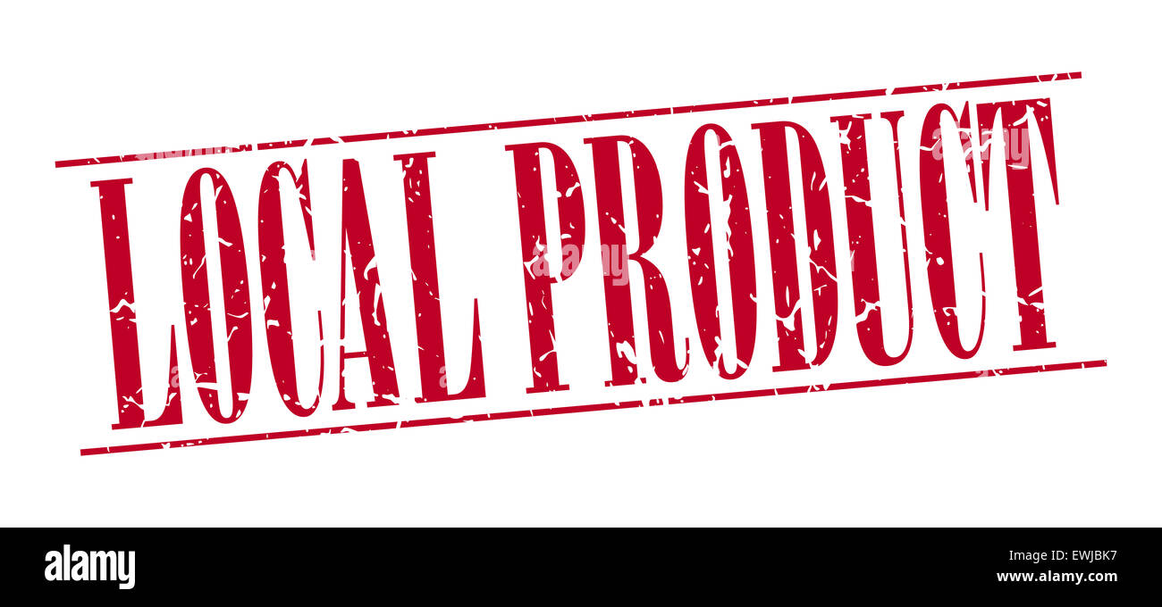 local product red grunge vintage stamp isolated on white background ...