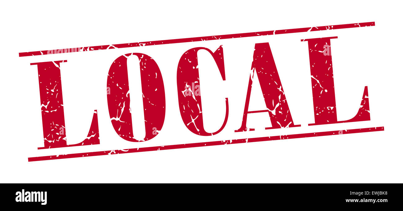 local red grunge vintage stamp isolated on white background Stock Photo ...