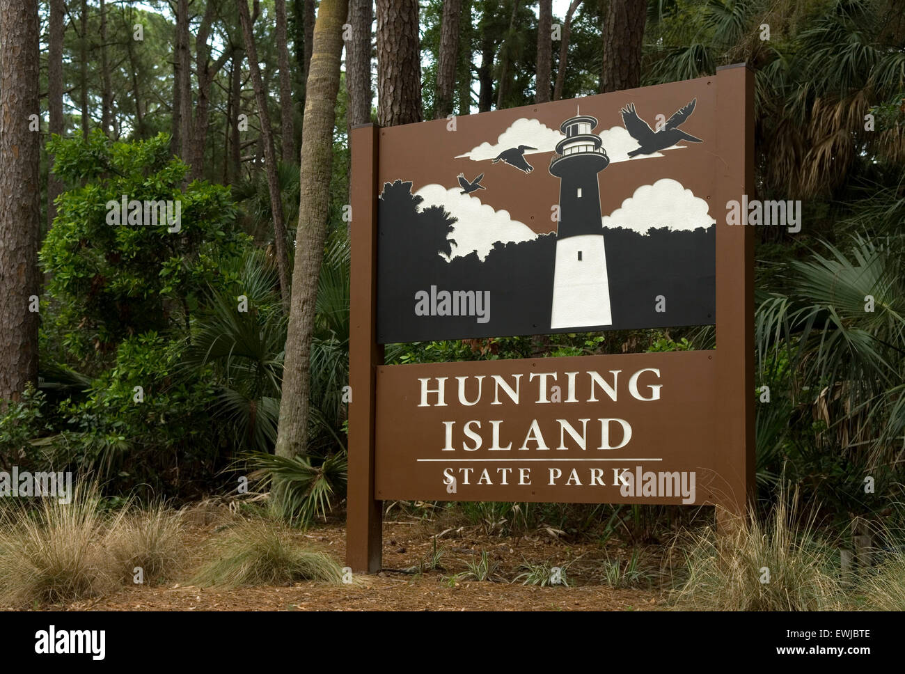Hunting Island State Park Sign South Carolina, USA Stock Photo - Alamy