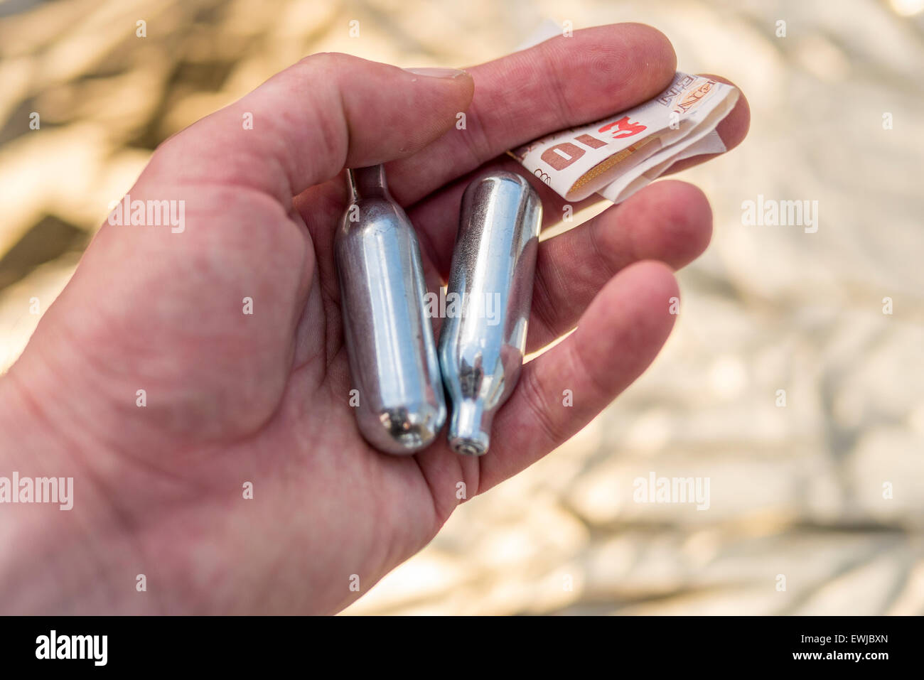 Nitrous Oxide Bulbs, Also know as Laughing Gas or Hippie Crack is used ...