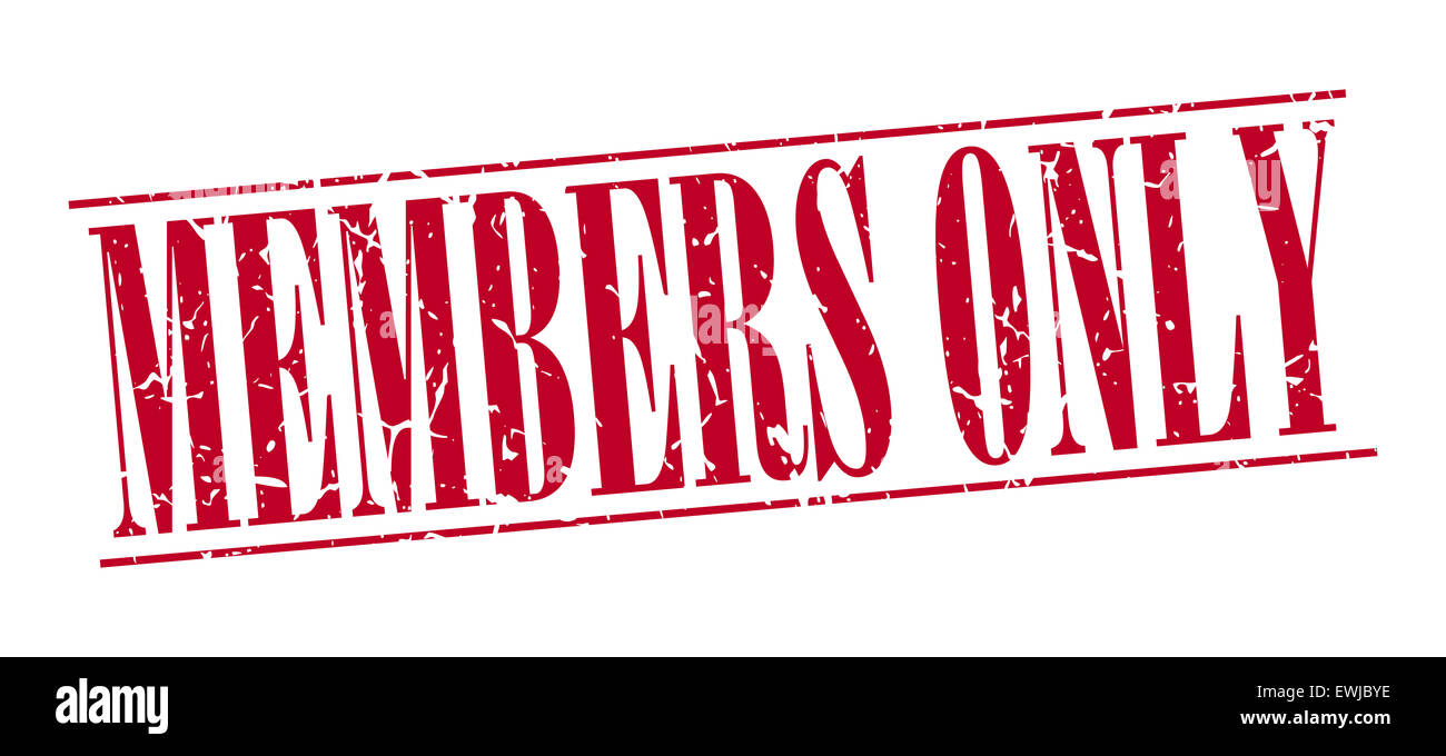 members only red grunge vintage stamp isolated on white background ...