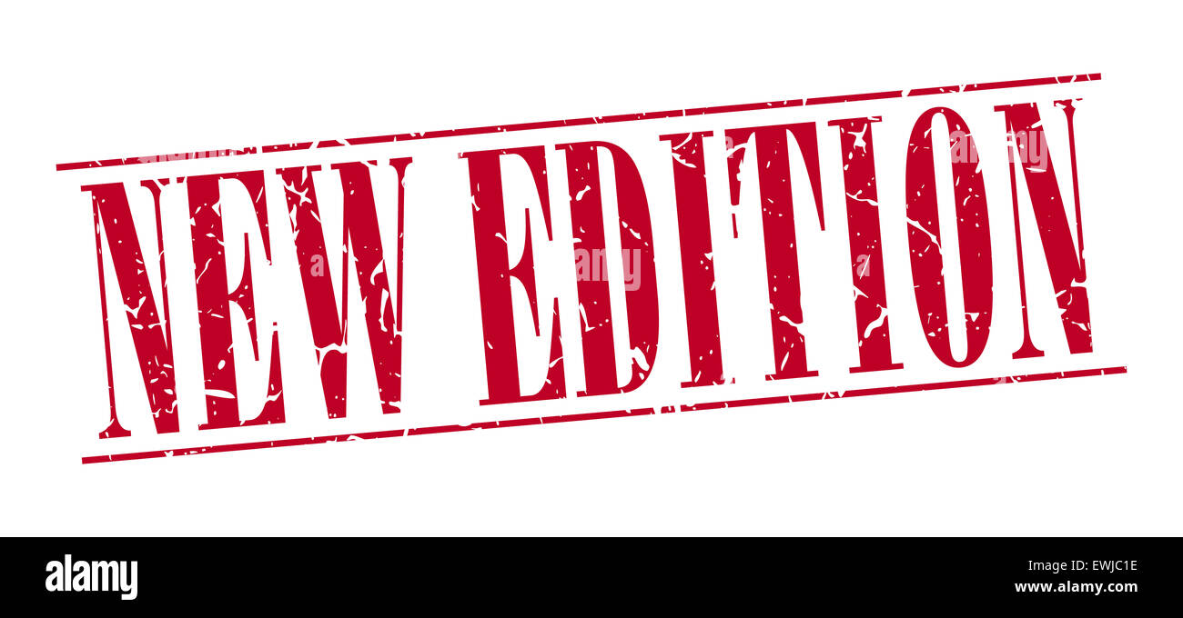 new edition red grunge vintage stamp isolated on white background Stock ...