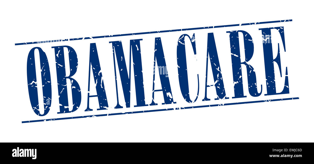 obamacare blue grunge vintage stamp isolated on white background Stock ...