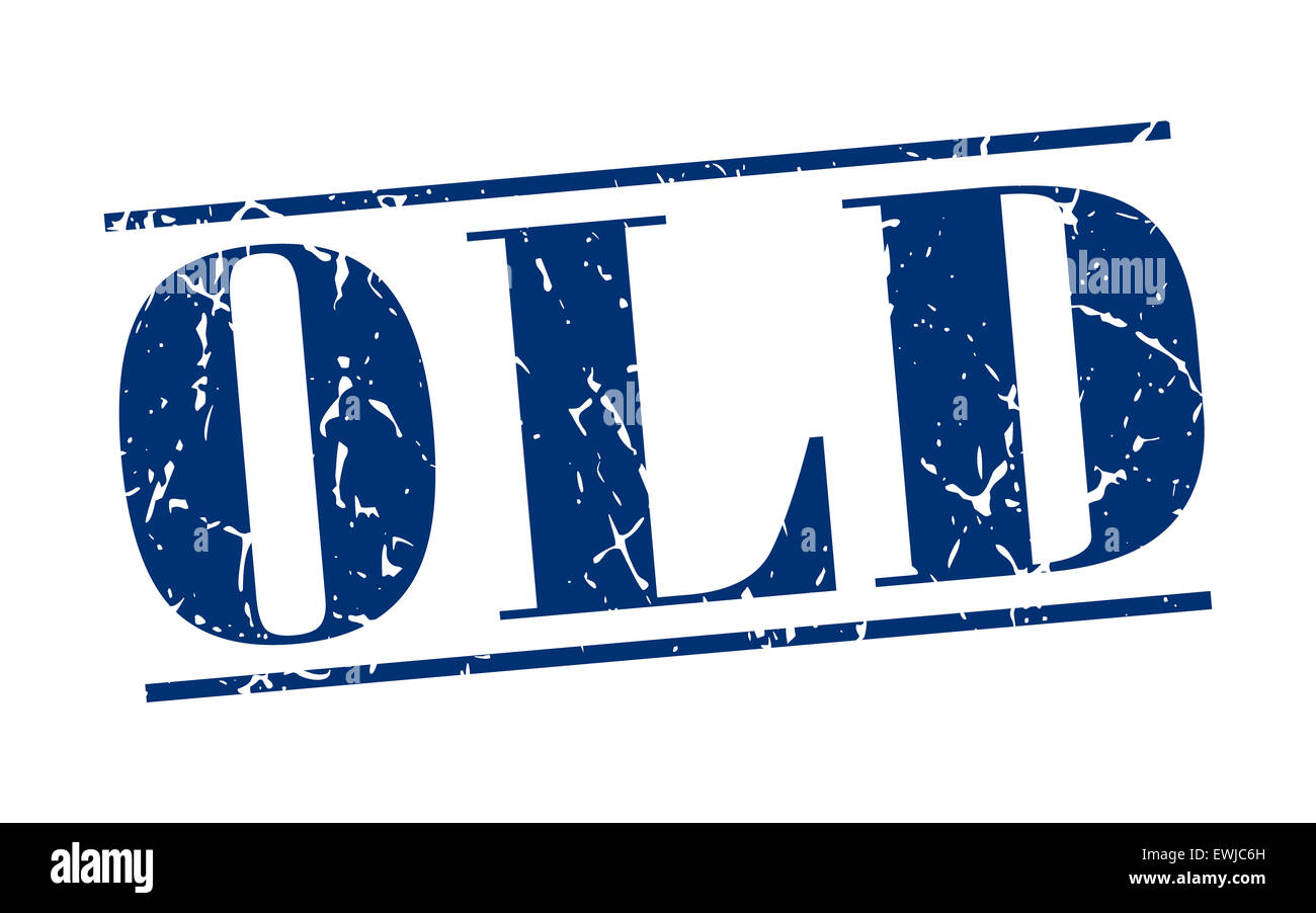 old blue grunge vintage stamp isolated on white background Stock Photo ...