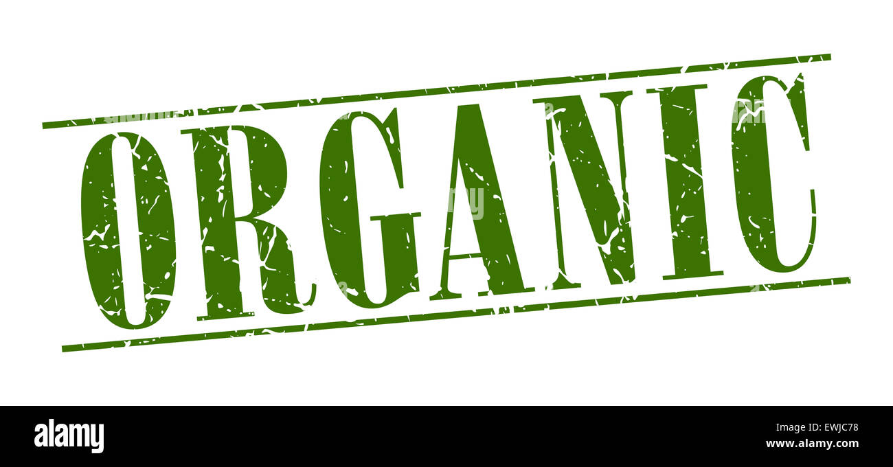 organic green grunge vintage stamp isolated on white background Stock ...