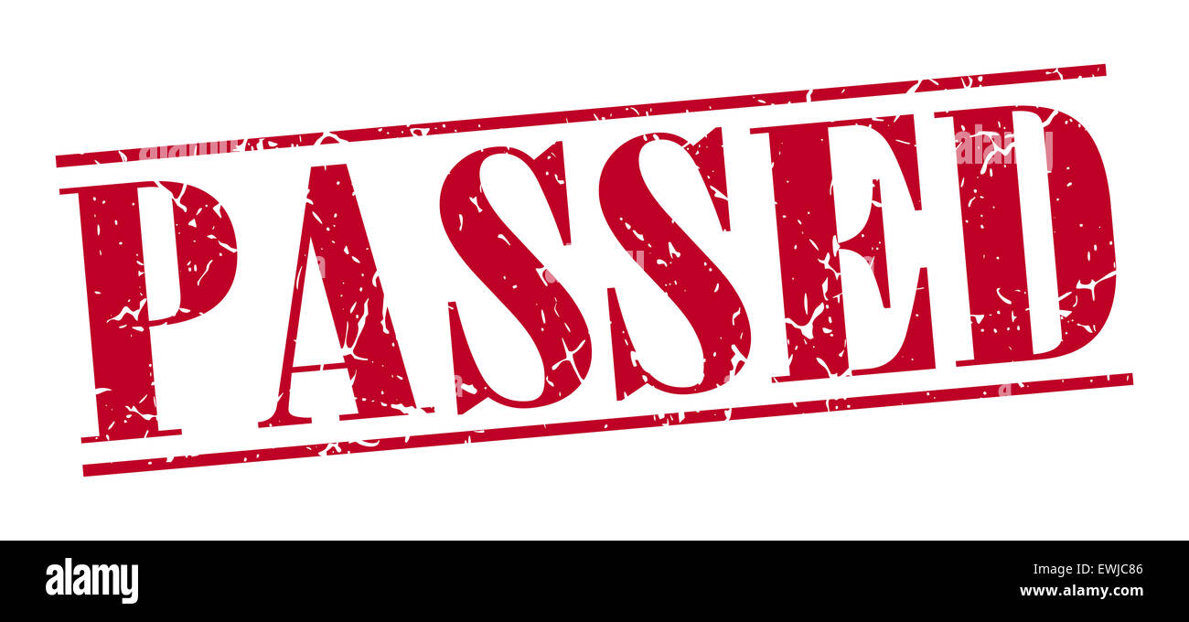 passed red grunge vintage stamp isolated on white background Stock ...