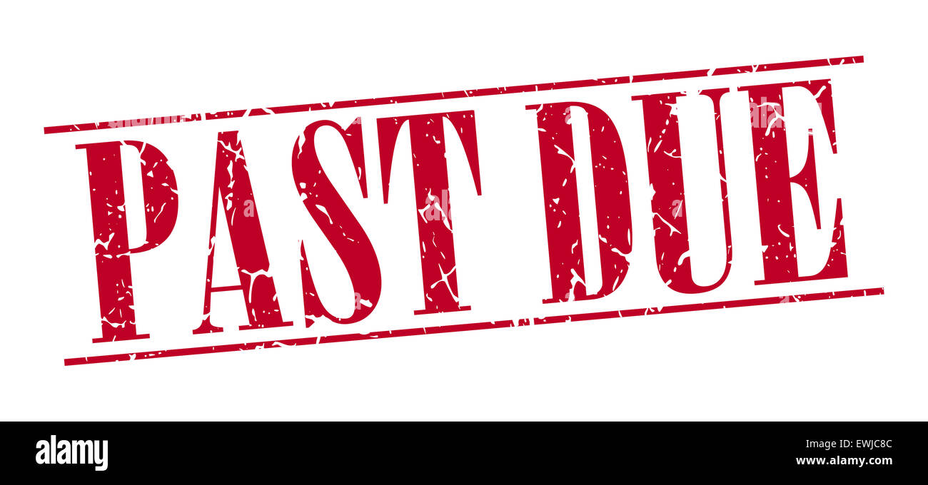 past due red grunge vintage stamp isolated on white background Stock ...