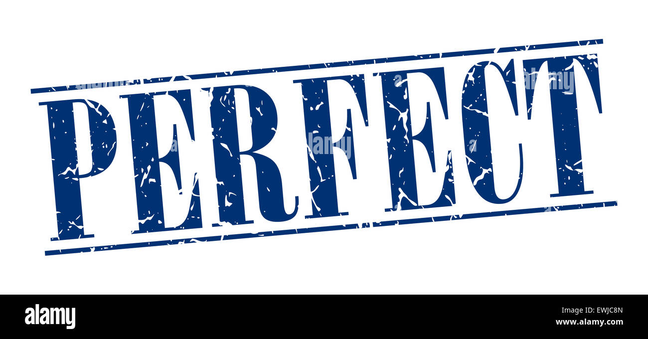 perfect blue grunge vintage stamp isolated on white background Stock ...