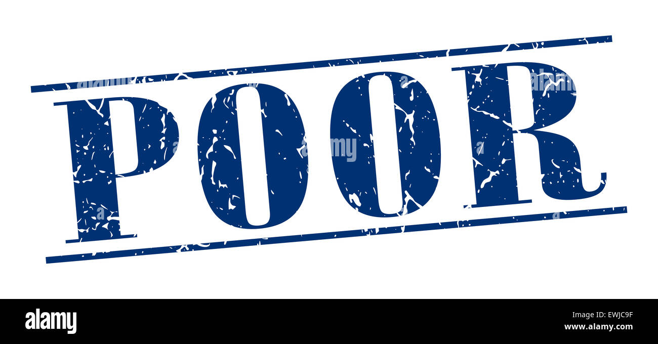 poor blue grunge vintage stamp isolated on white background Stock Photo ...