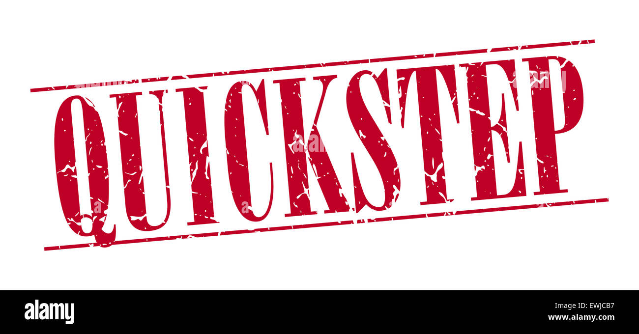 quickstep red grunge vintage stamp isolated on white background Stock ...