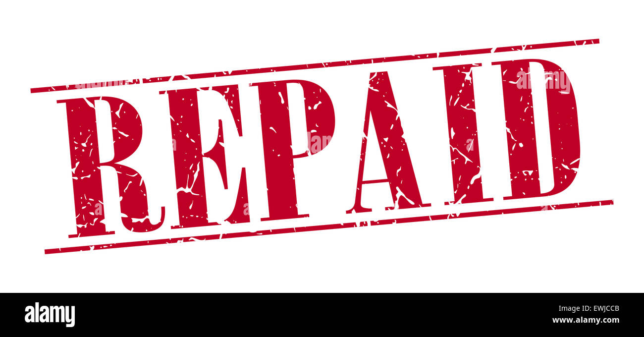 repaid red grunge vintage stamp isolated on white background Stock ...
