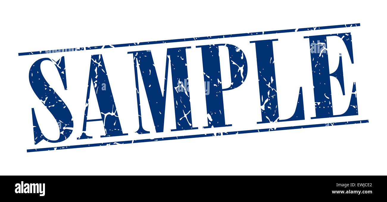 sample blue grunge vintage stamp isolated on white background Stock ...