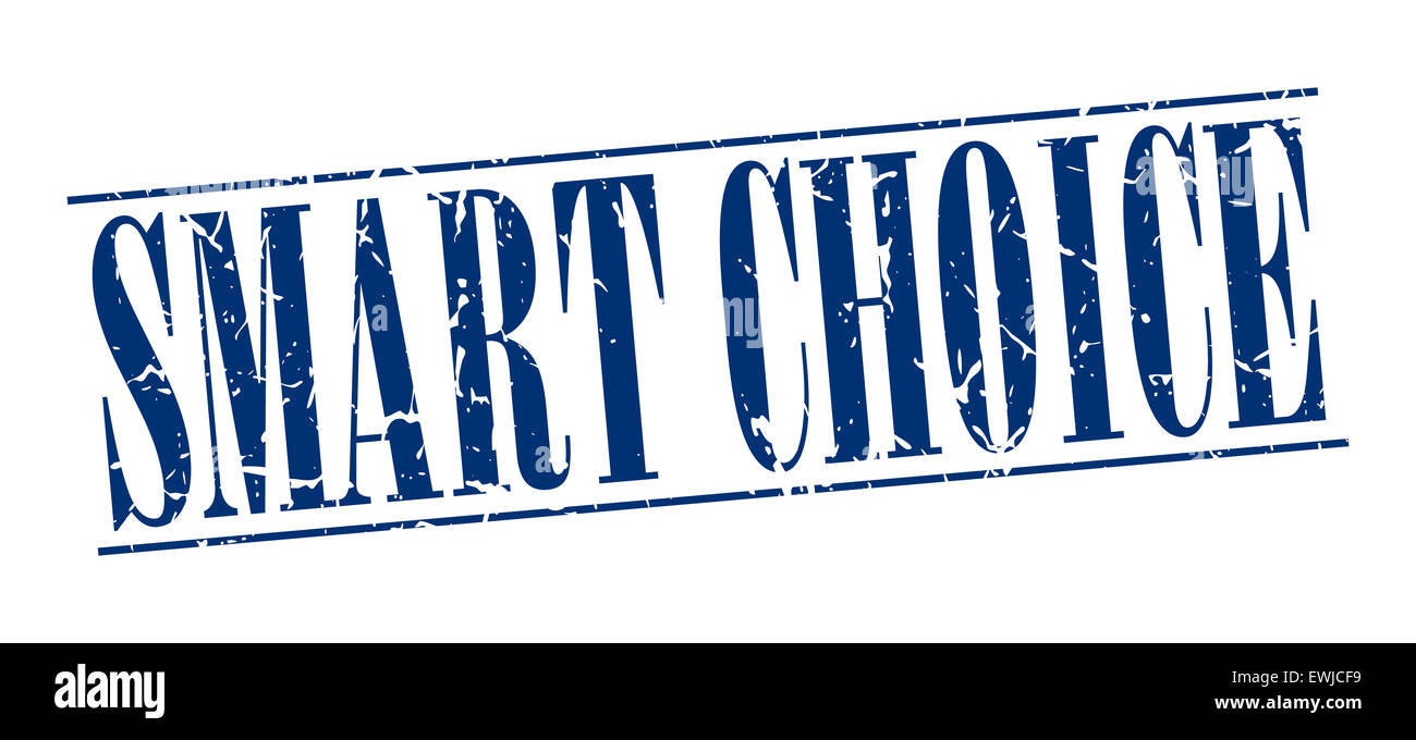 smart choice blue grunge vintage stamp isolated on white background ...