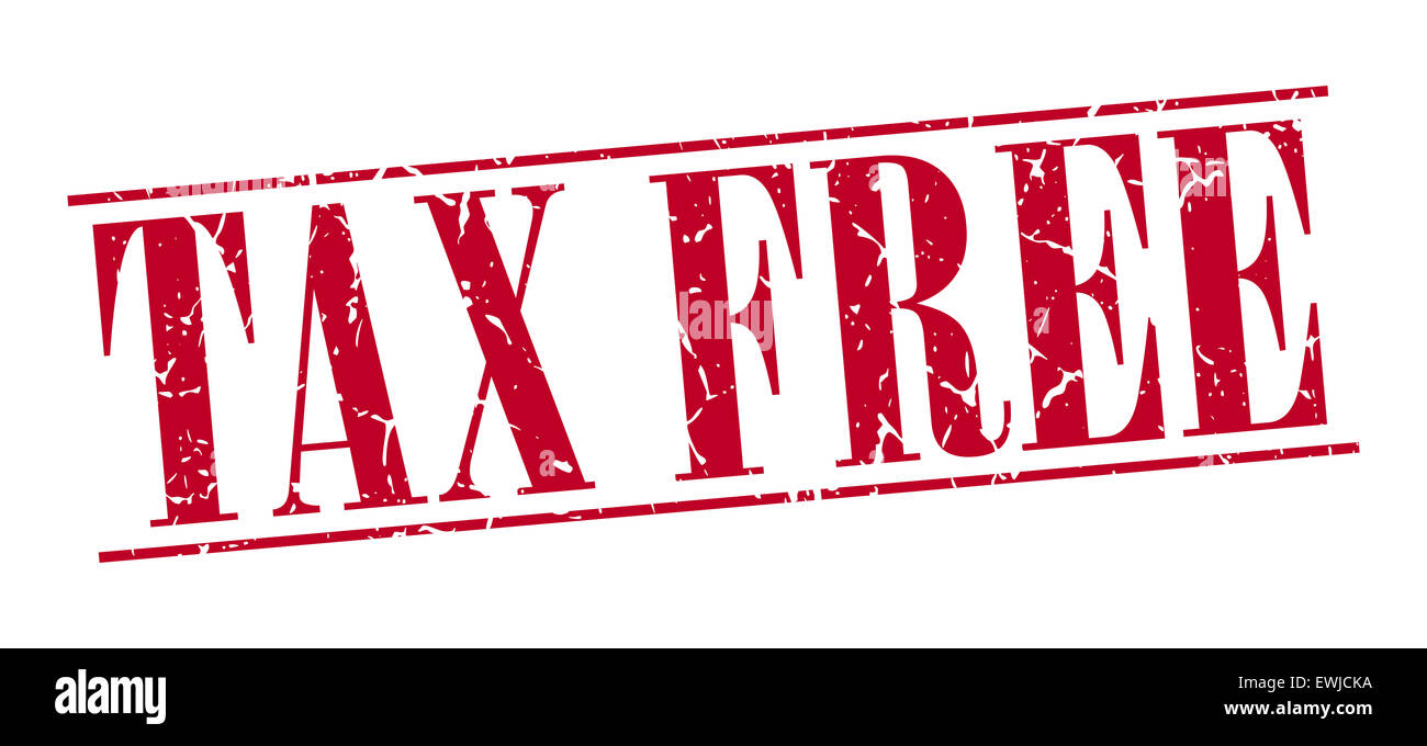 tax free red grunge vintage stamp isolated on white background Stock ...