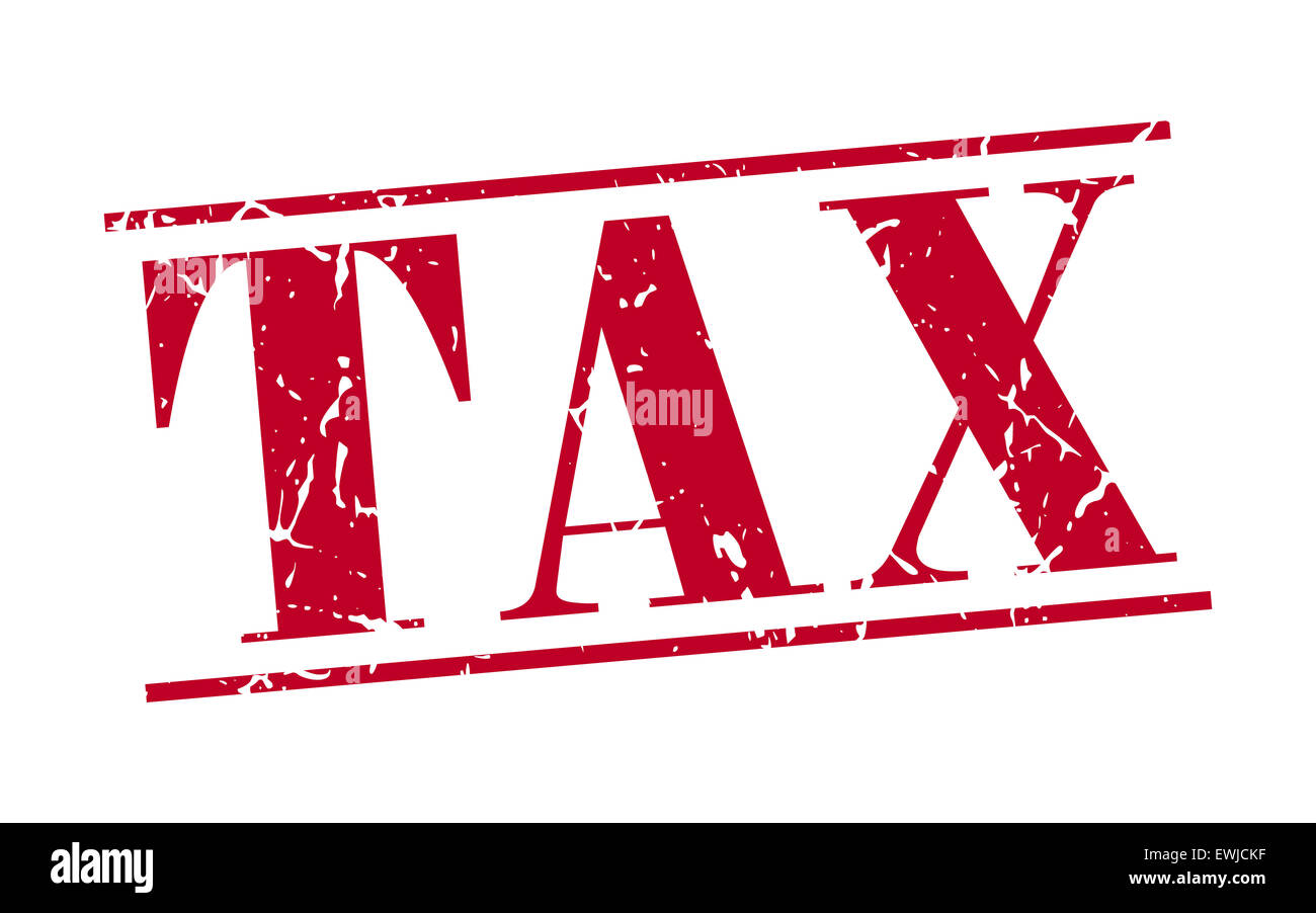 tax red grunge vintage stamp isolated on white background Stock Photo ...