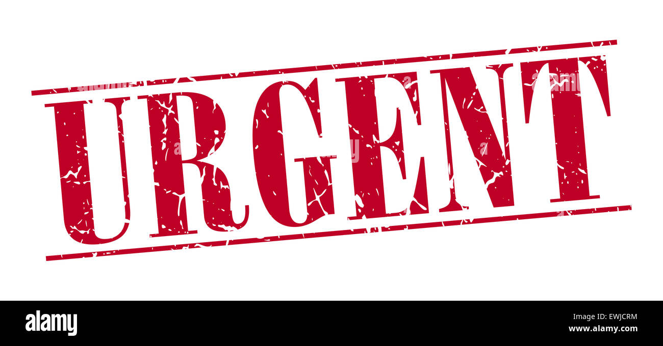 urgent red grunge vintage stamp isolated on white background Stock ...