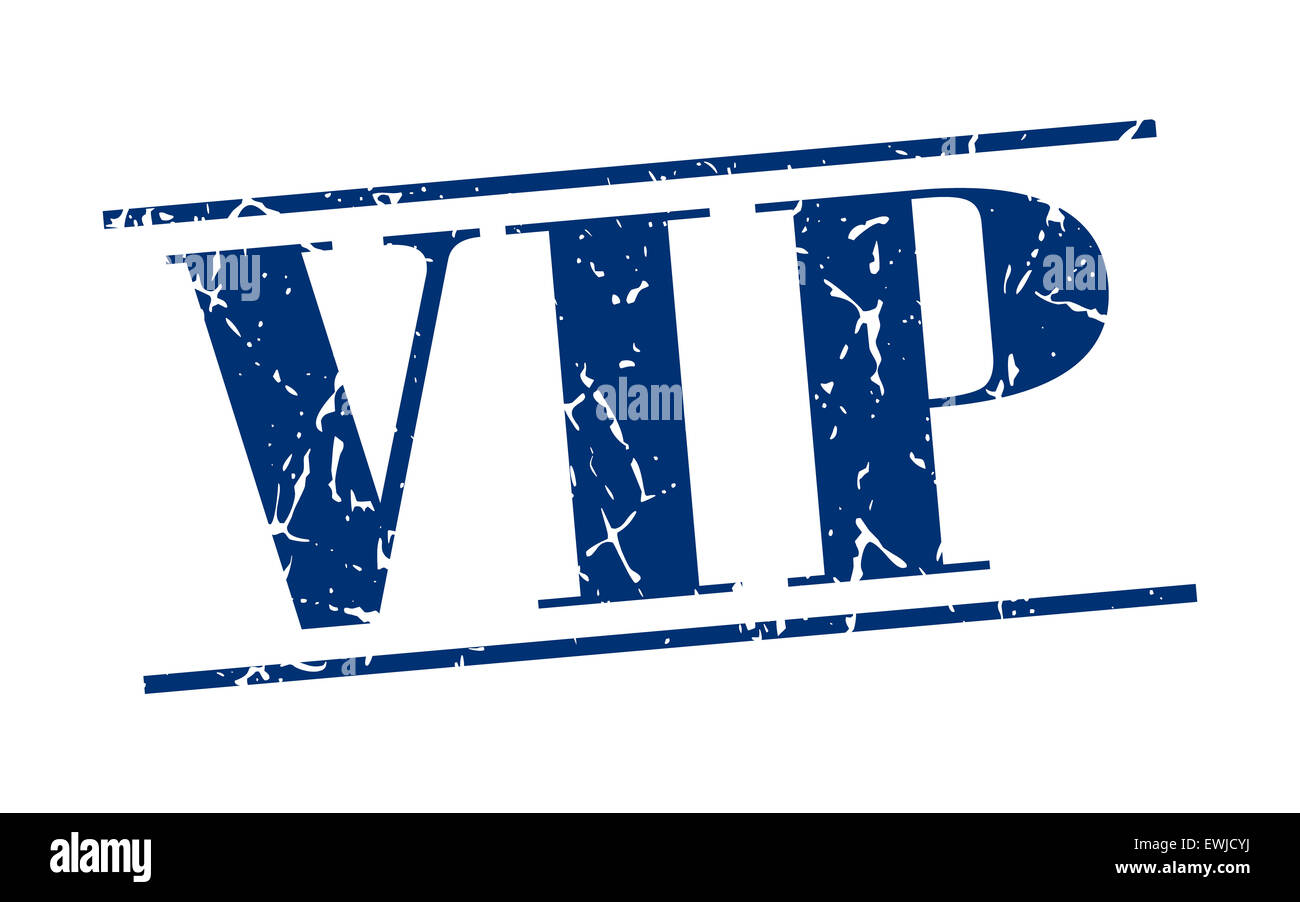 vip blue grunge vintage stamp isolated on white background Stock Photo ...