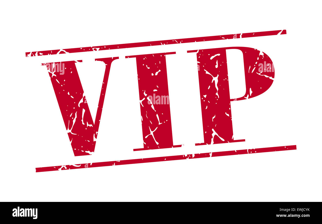 vip red grunge vintage stamp isolated on white background Stock Photo ...