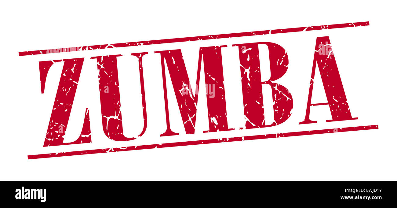 zumba red grunge vintage stamp isolated on white background Stock Photo ...