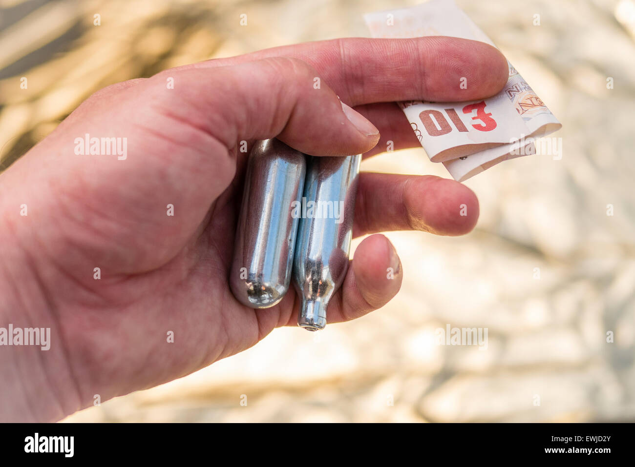 Nitrous Oxide Bulbs, Also know as Laughing Gas or Hippie Crack is used ...