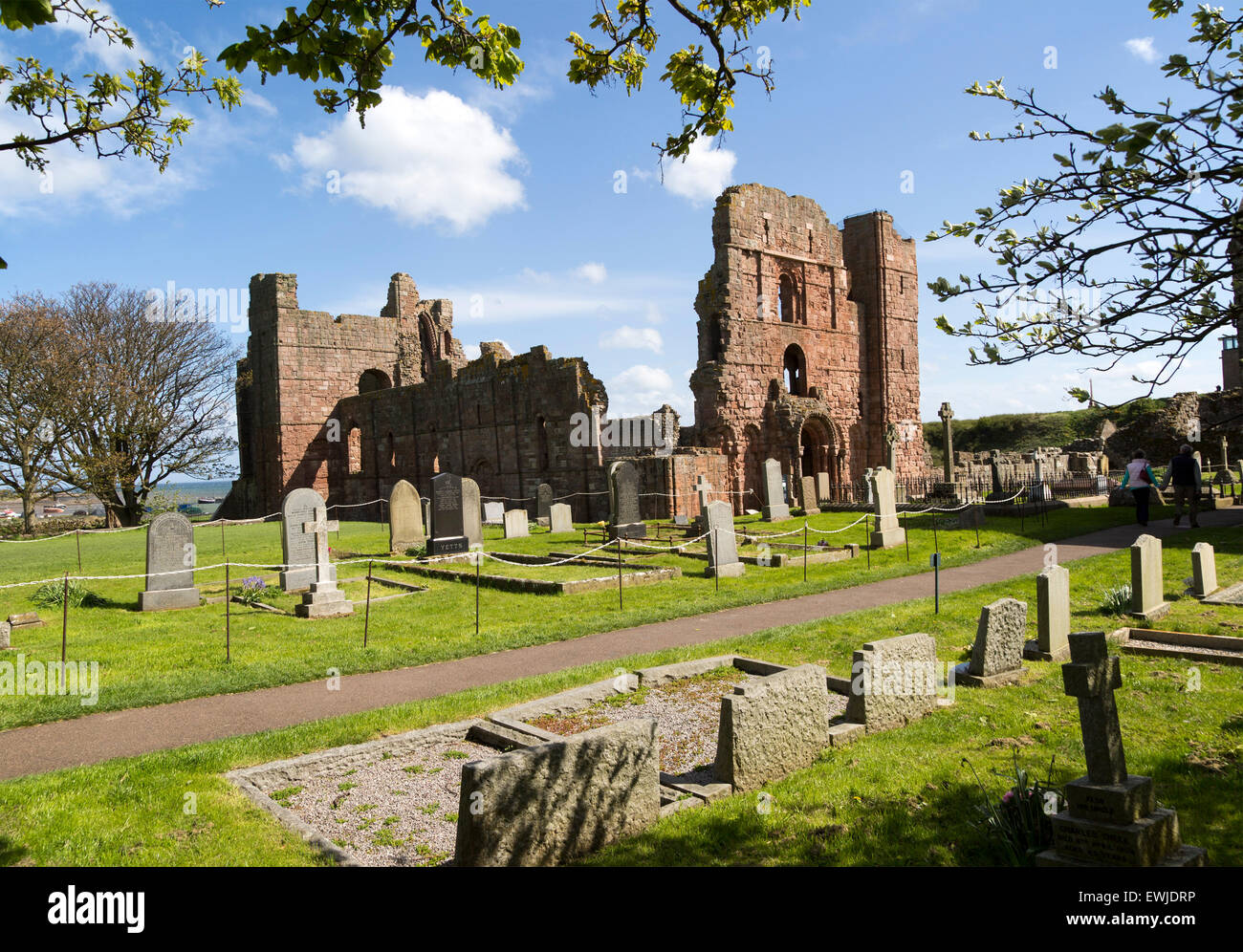 Ruins of Lindisfarne Priory, Holy Island, Northumberland, England, UK ...