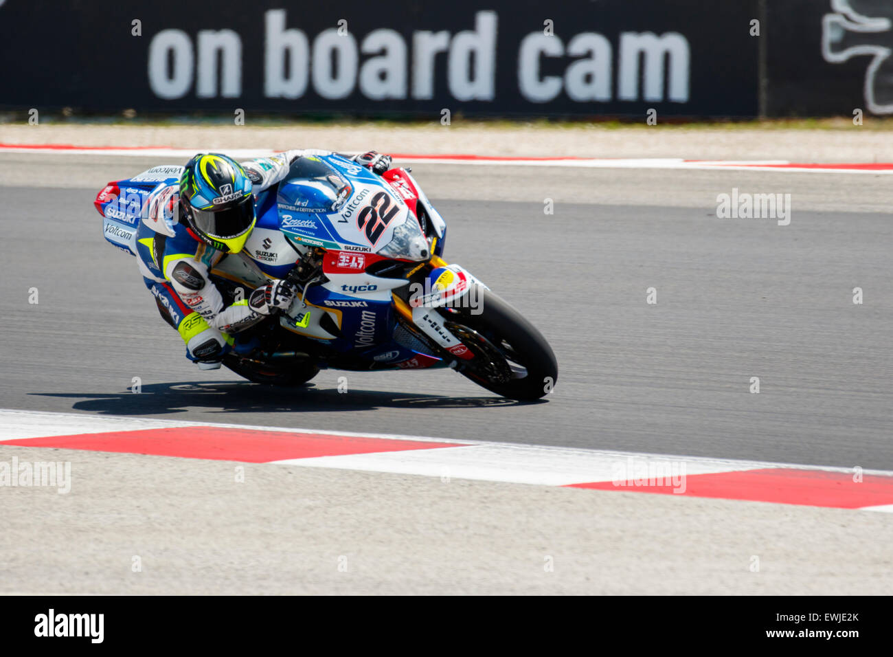 Misano Adriatico, Italy - June 20, 2015: Suzuki GSX-R1000 of VOLTCOM ...