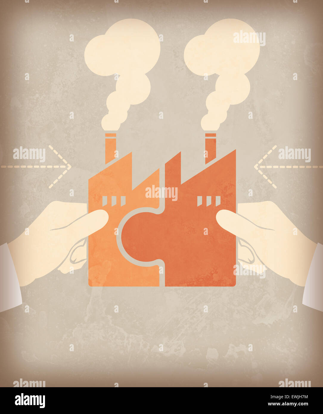 Two company merging together for successful new venture Stock Photo - Alamy