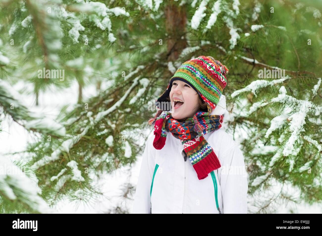 Boy screaming in forest hi-res stock photography and images - Alamy