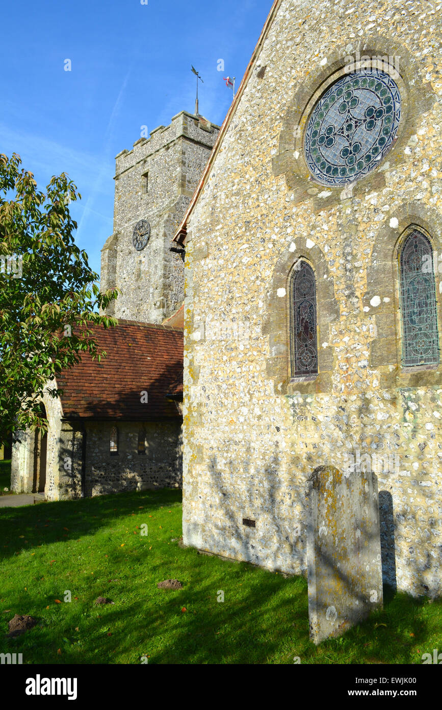 St Mary The Virgin church in the village of Burpham, West Sussex Stock ...