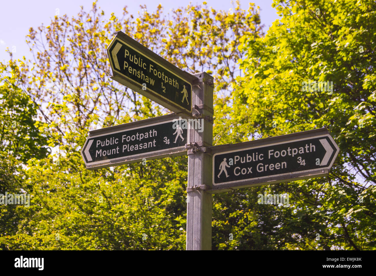 Walking distances sign hi-res stock photography and images - Alamy