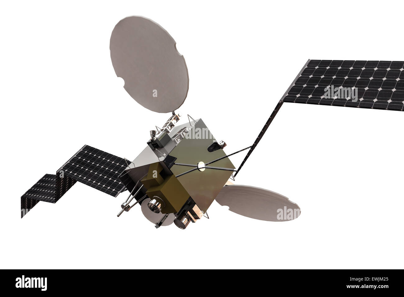 satellite isolated on white background Stock Photo - Alamy