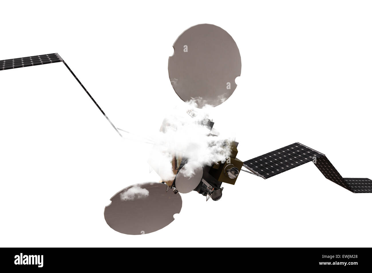 satellite isolated on white background Stock Photo - Alamy