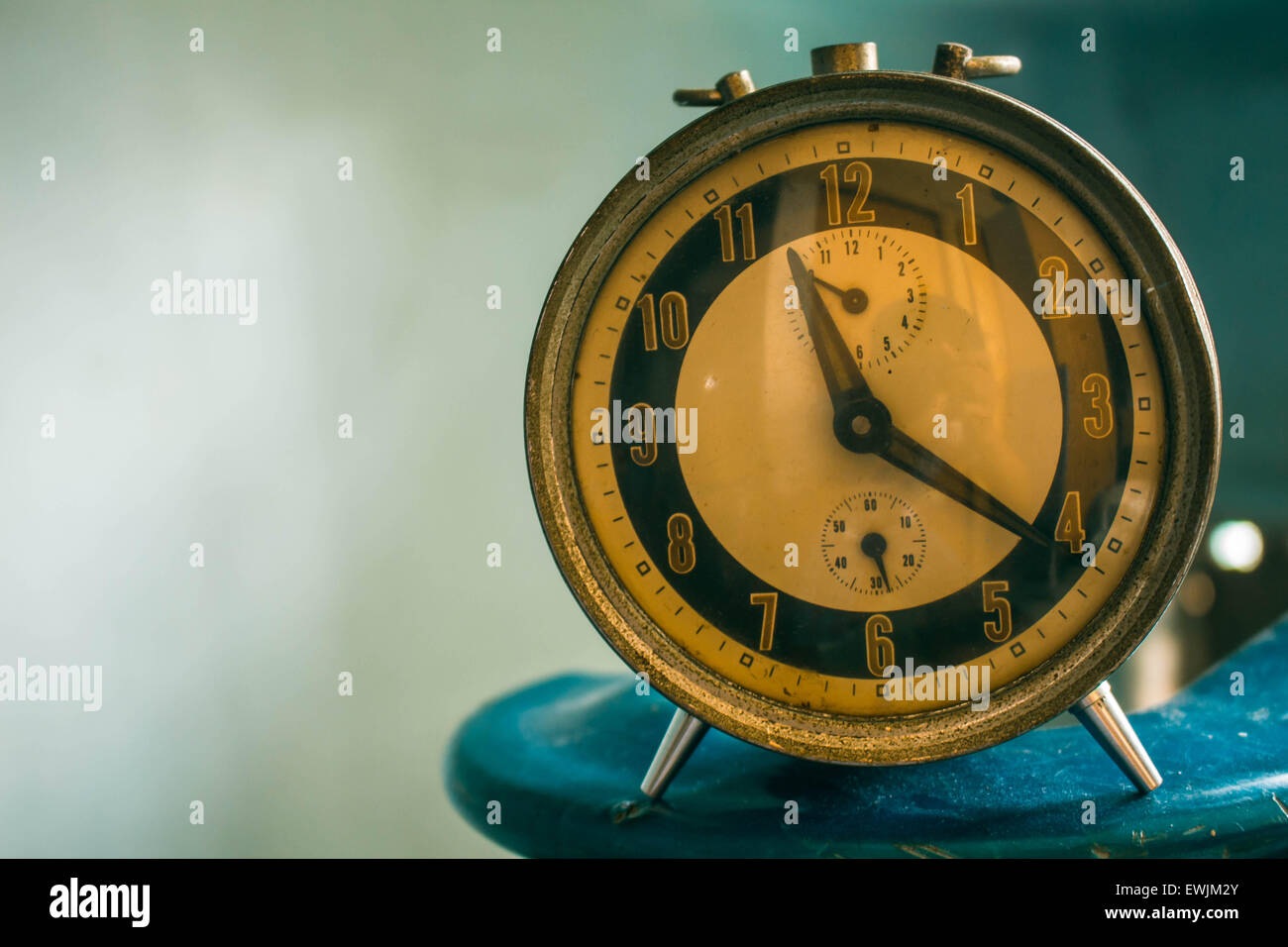 Old antique clock on the background of vintage Stock Photo - Alamy