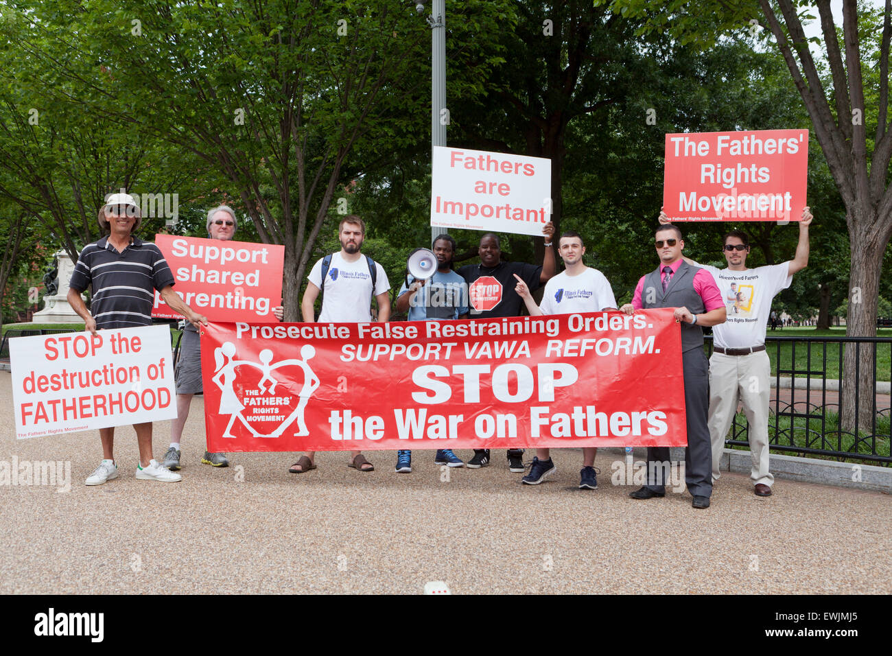 Fathers rallying for father's rights - Washington, DC USA Stock Photo ...