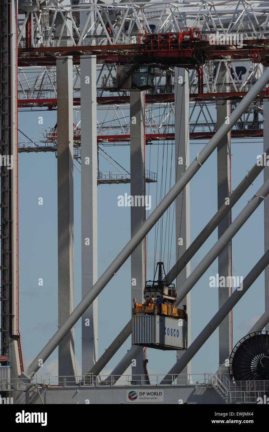 Container off loading at DP world port of Southampton Stock Photo - Alamy