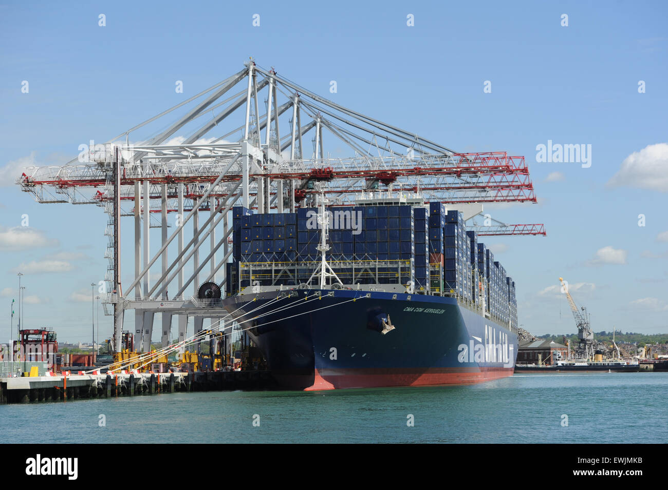The CMA CGM Kerguelen the 3rd largest container ship in the world as of ...