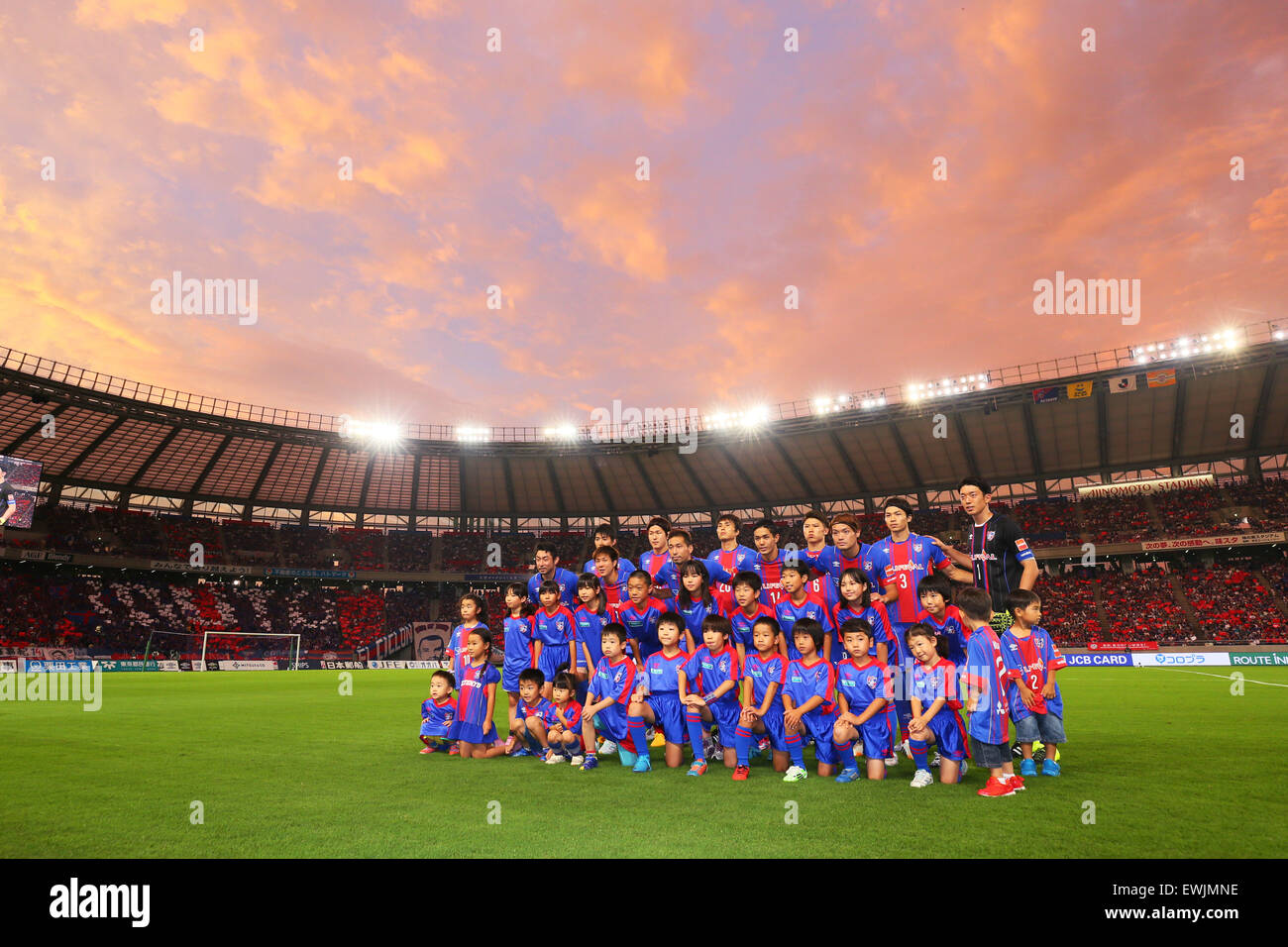 Tokyo, Japan. 27th June, 2015. FCFC Tokyo team group line-up (FC Tokyo) Football /Soccer : 2015 ...