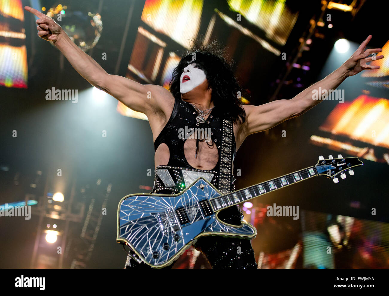 Munich, Germany. 30th May, 2015. Singer and guitarrist Paul Stanley of ...