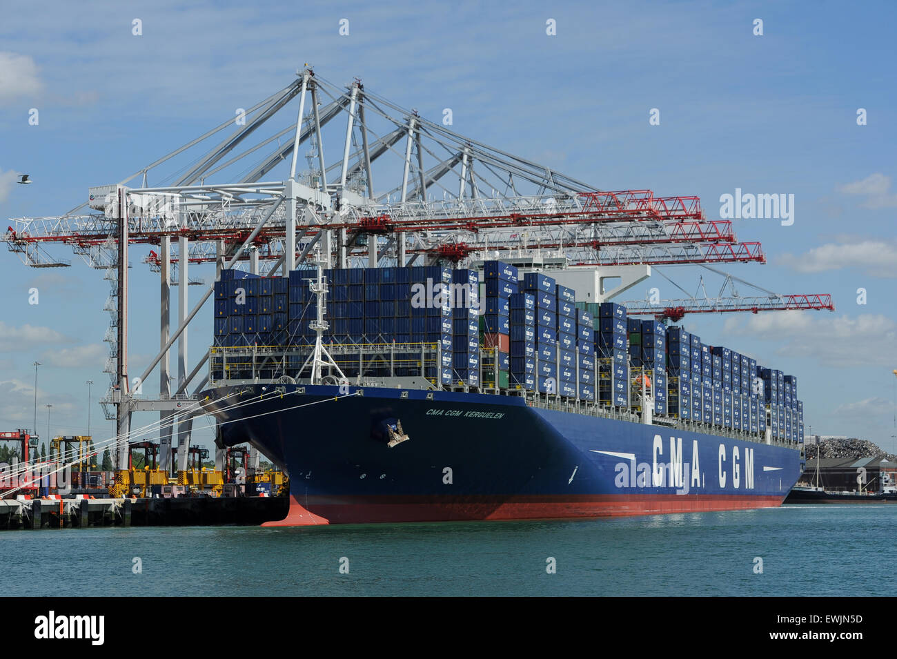 The CMA CGM Kerguelen the 3rd largest container ship in the world as of ...