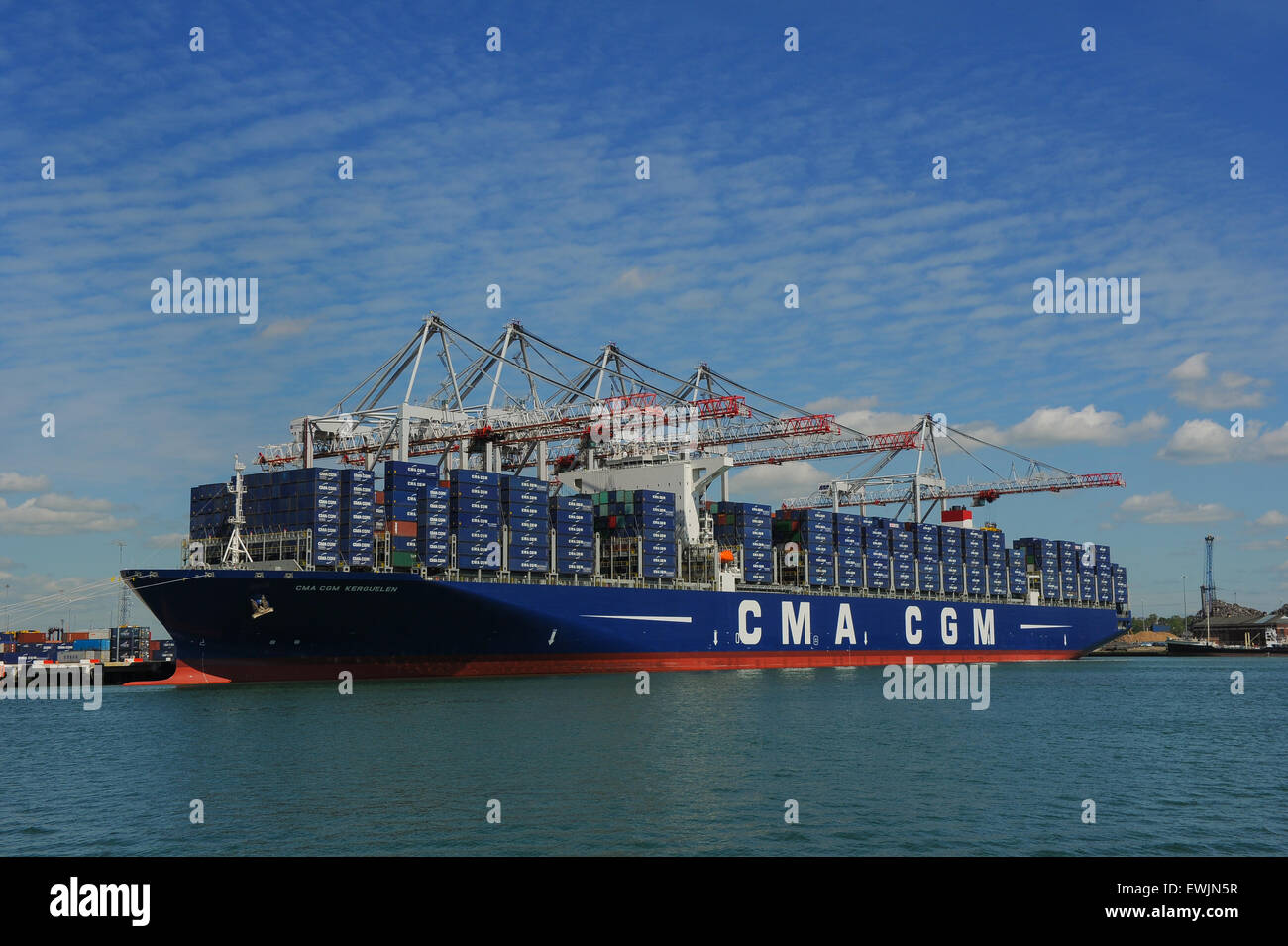 The CMA CGM Kerguelen the 3rd largest container ship in the world as of ...