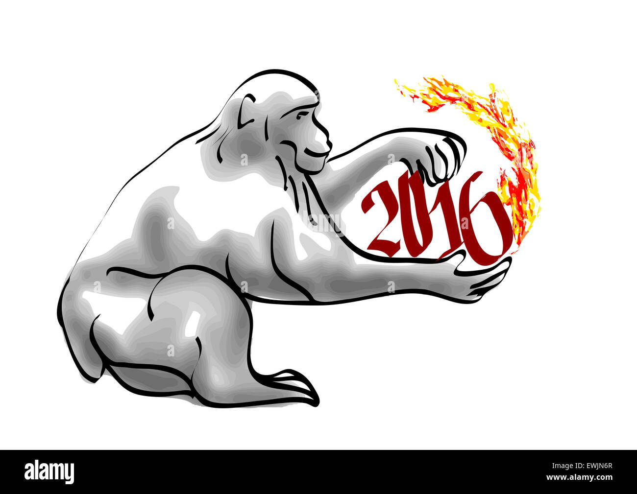 Monkey stamp china hi-res stock photography and images - Alamy