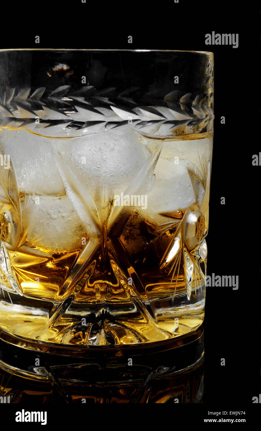 Whiskey on the rocks Stock Photo - Alamy