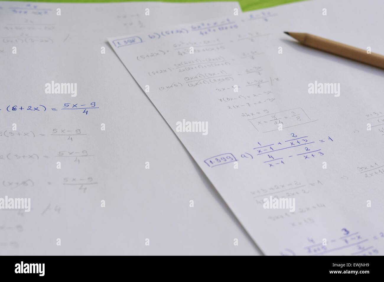 The mathematical task Stock Photo - Alamy