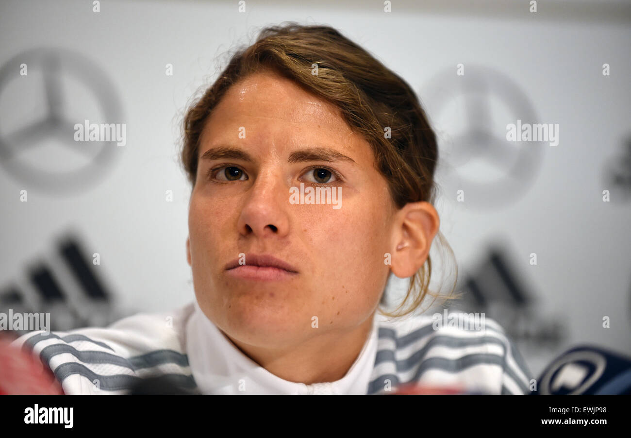 Ottawa, Canada. 17th June, 2015. Germany?s Annike Krahn speaks during a ...