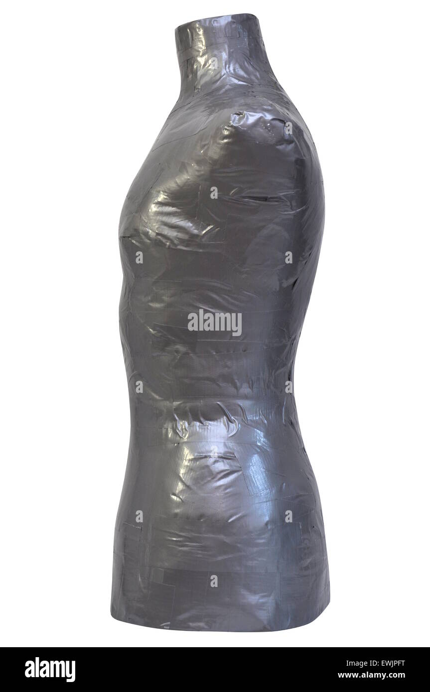 Elegant handmade slim metallic gray mannequin isolated on white Stock ...