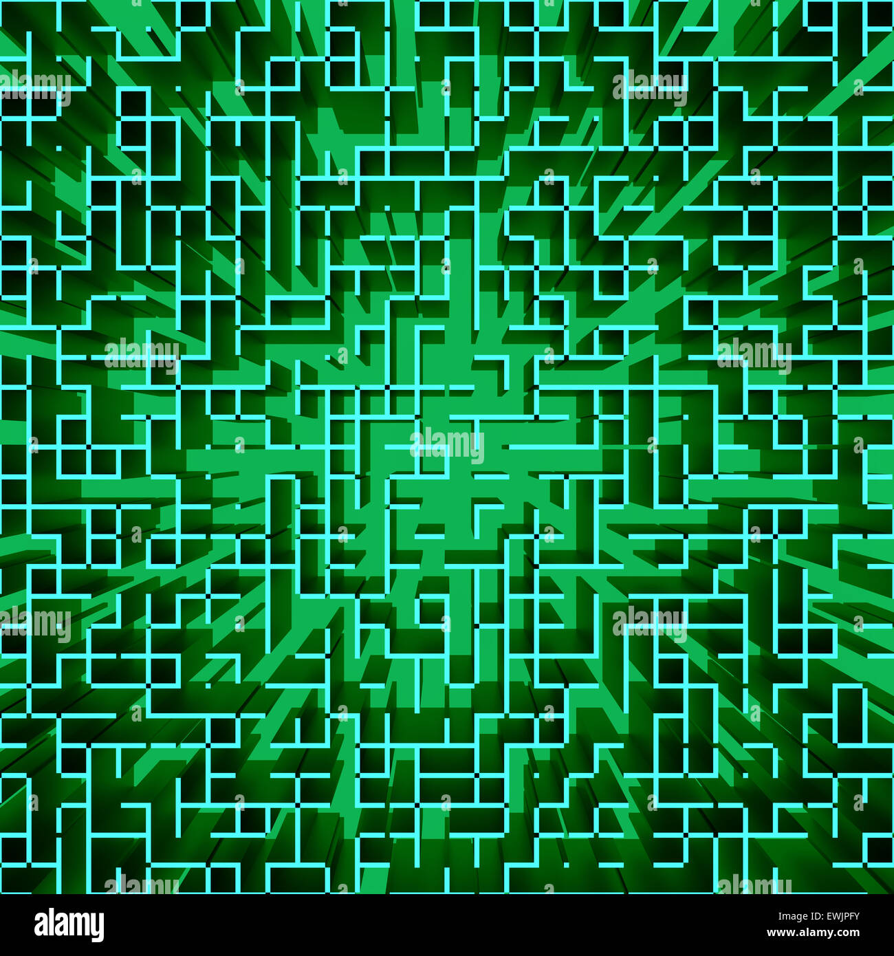 3d render of abstract hi-tech matrix-like geometric background Stock ...